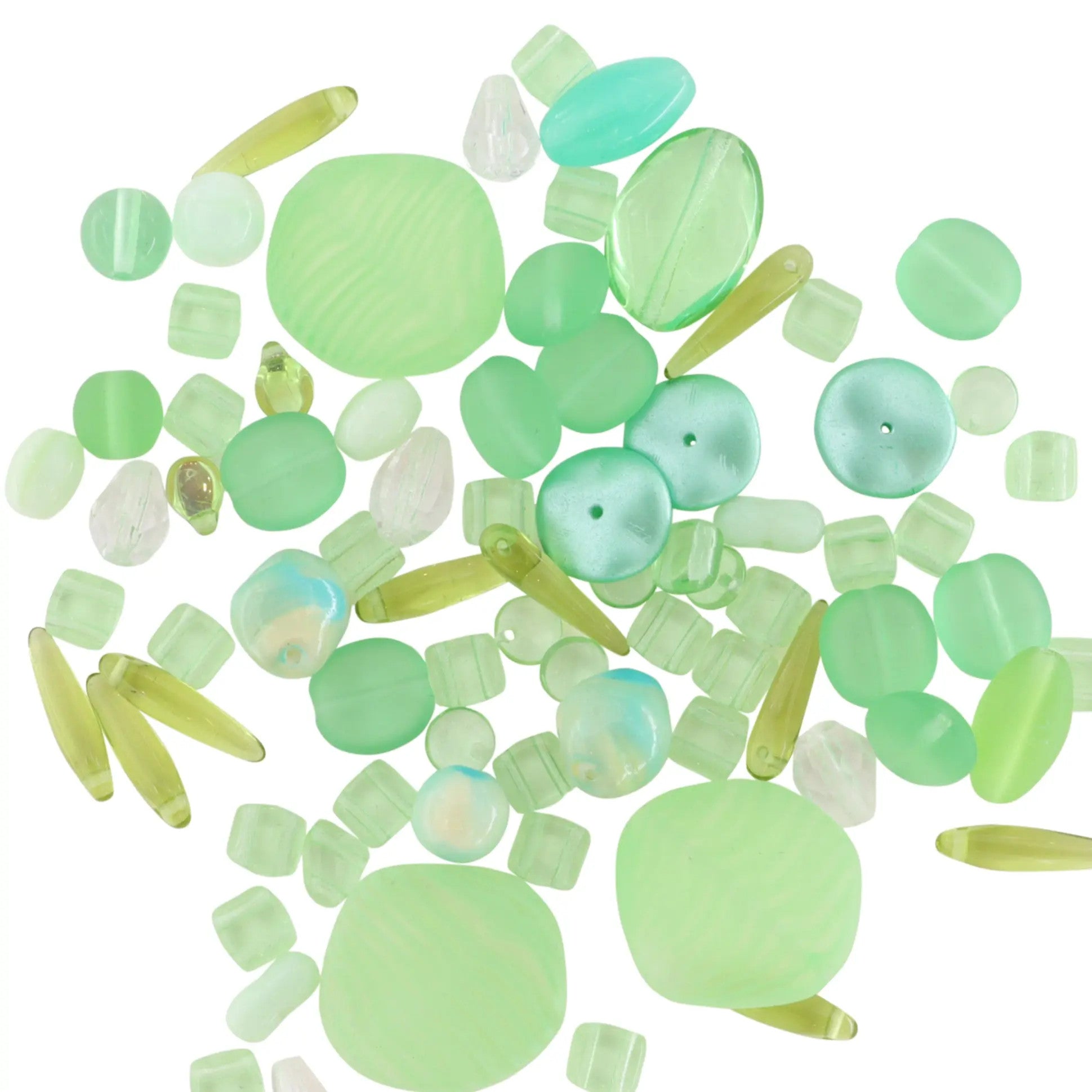 blandede glasperler, Preciosa mix, flere varianter, 40g - Blandede ...